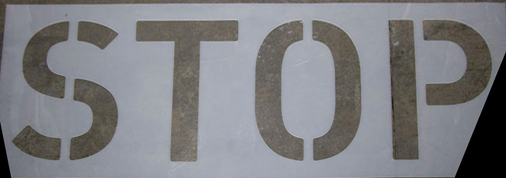 24" STOP Stencil - IN STOCK AT TRAFFIC DEPOT! — Traffic Depot