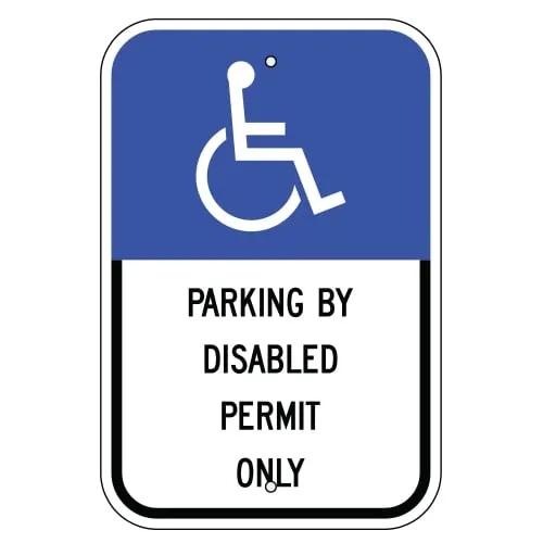 Handicap Symbol, Parking by Disabled Permit Only Sign (Florida ...