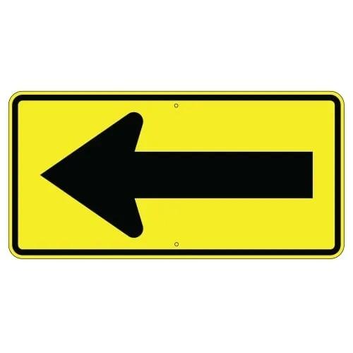 Large Left Single Arrow Sign 48 " x 24 ", High Intensity Prismatic (HI ...