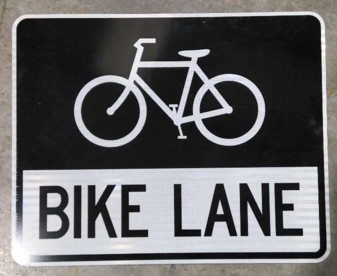 Bike Lane Sign High Intensity Prismatic (HIP) | 24 " x 18" — Traffic Depot